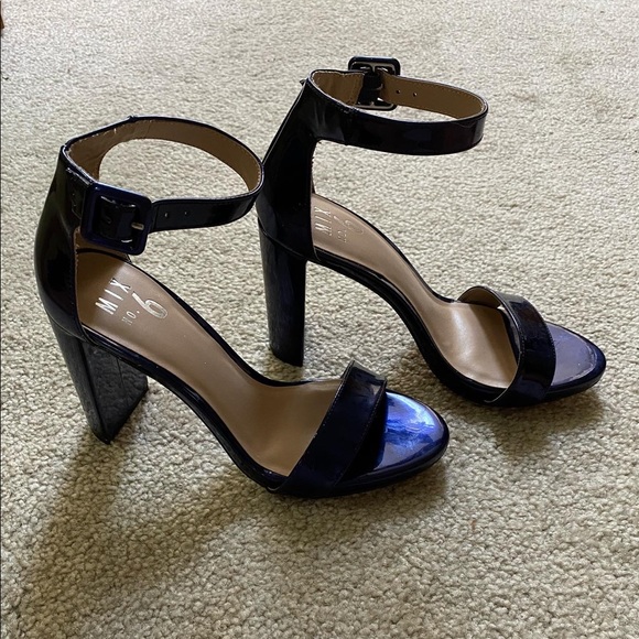 Mix No. 6 | Shoes | Blue Metallic Heels | Poshmark